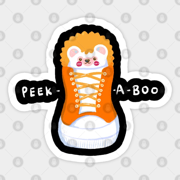 Peek A Boo - Hedgehog - Sticker | TeePublic