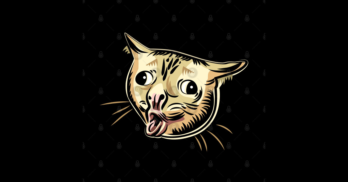 Coughing Cat Meme - Coughing Cat - Sticker | TeePublic