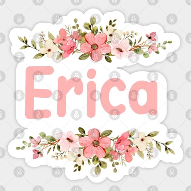 Flower Border Erica Name Label - Flower Border Erica Name Label ...