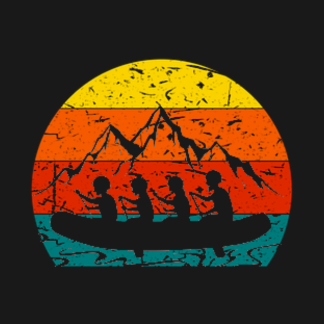 Retro Vintage Whitewater Rafting Boat - Retro White Water Kayak - T ... Retro Vintage Whitewater Rafting Boat - Retro White Water Kayak - T ...