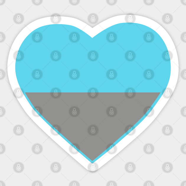 Pride Flag Heart Autosexual - Pride Month - Sticker | TeePublic