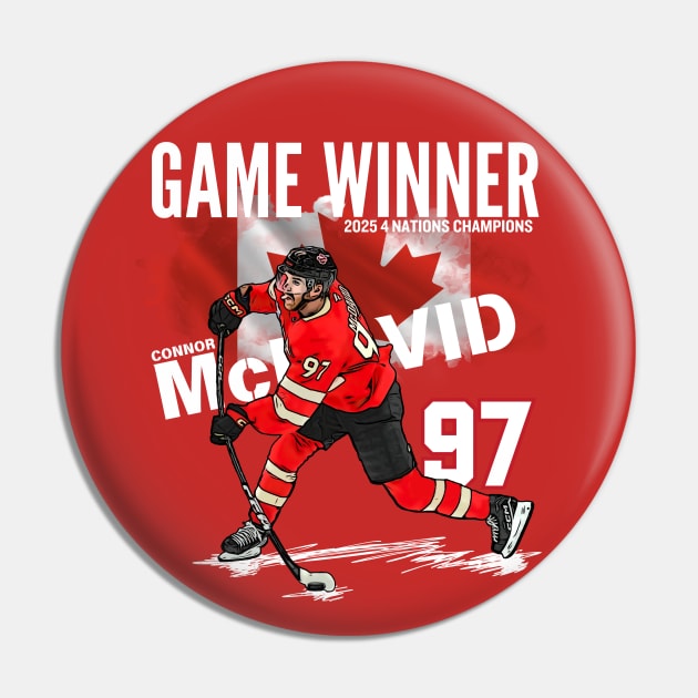 2025 Canada 4 nations champions Connor-McDavid #97 Hockey Cartoon ...