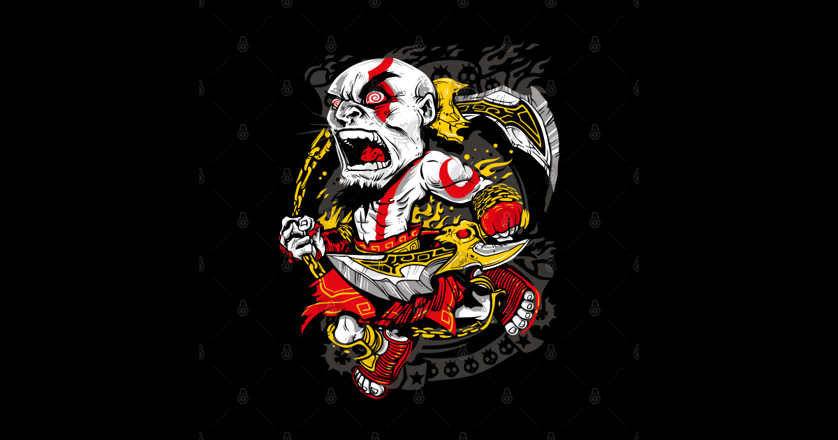 Kratos GOD OF WAR - Kratos God Of War - Sticker | TeePublic