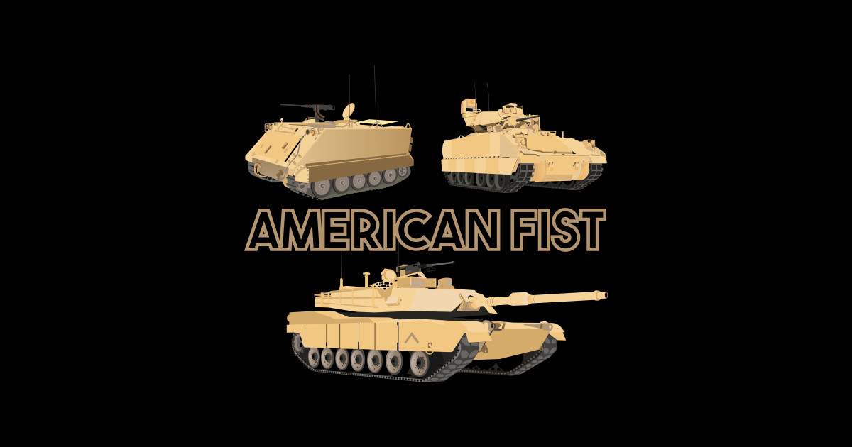 American Tank Fist - American Tanks - Sticker | TeePublic