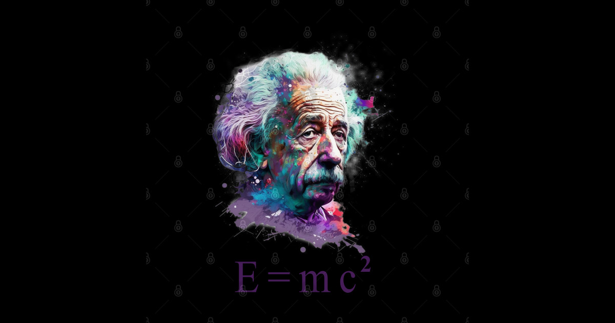 Albert Einstein E=mc2 design, - Albert Einstein Emc2 - Sticker | TeePublic