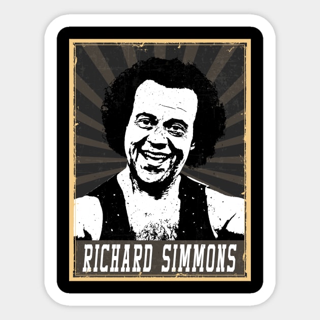 80s Style Richard Simons - Richard Simmons - Sticker | TeePublic