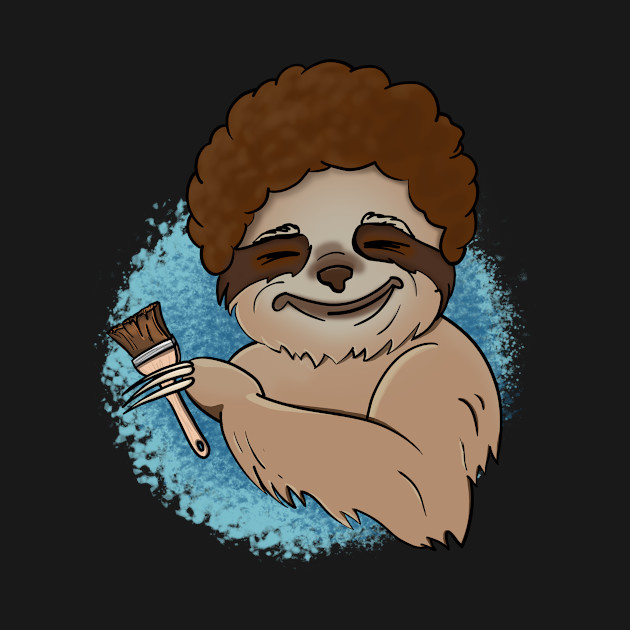 Bob Sloth - Bob Ross Meme - T-Shirt sold by Brandon Brown | SKU 1827210 | Printerval