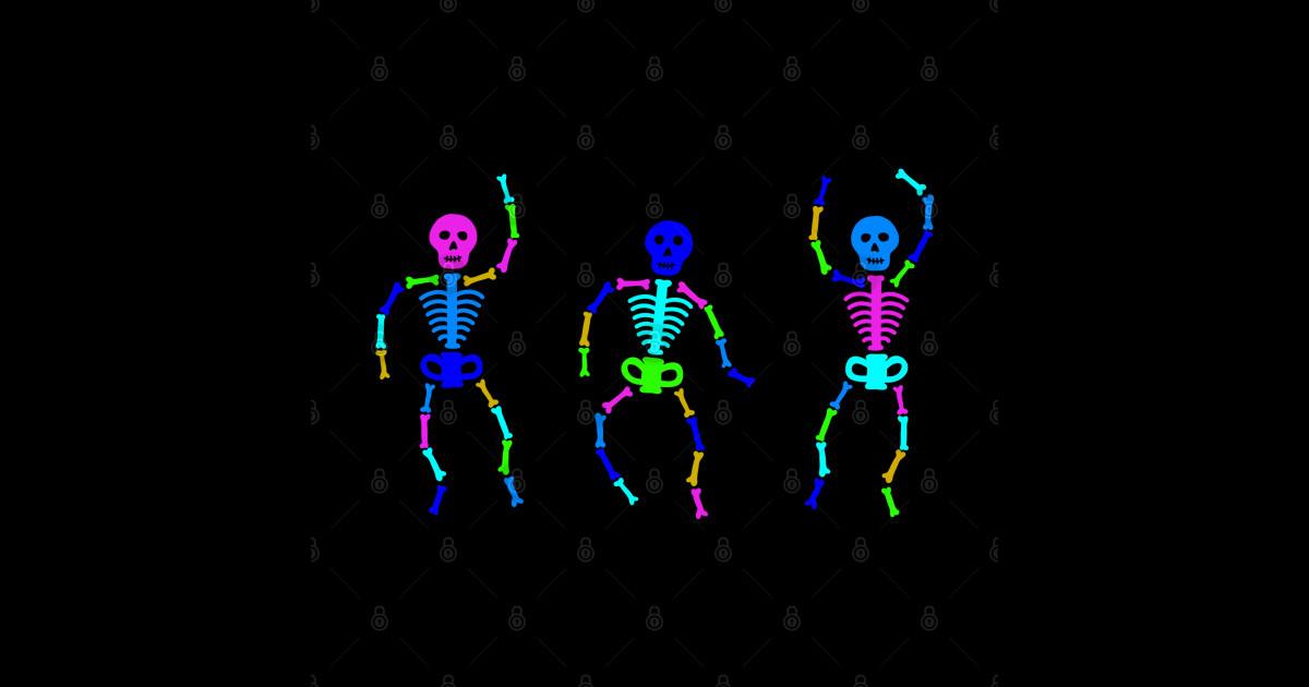 Neon Skeleton - Neon - Sticker | TeePublic
