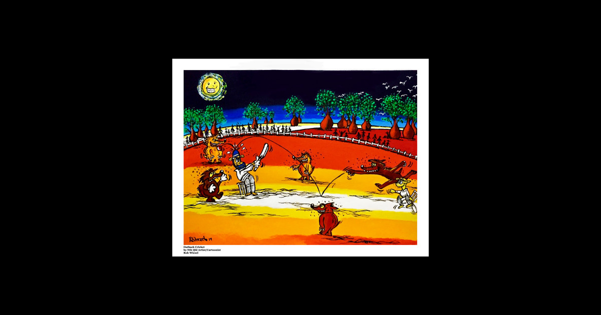 Outback Cricket - Australia - Sticker | TeePublic