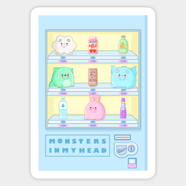 Kawaii Vending Machine - Vending Machine - Sticker | TeePublic