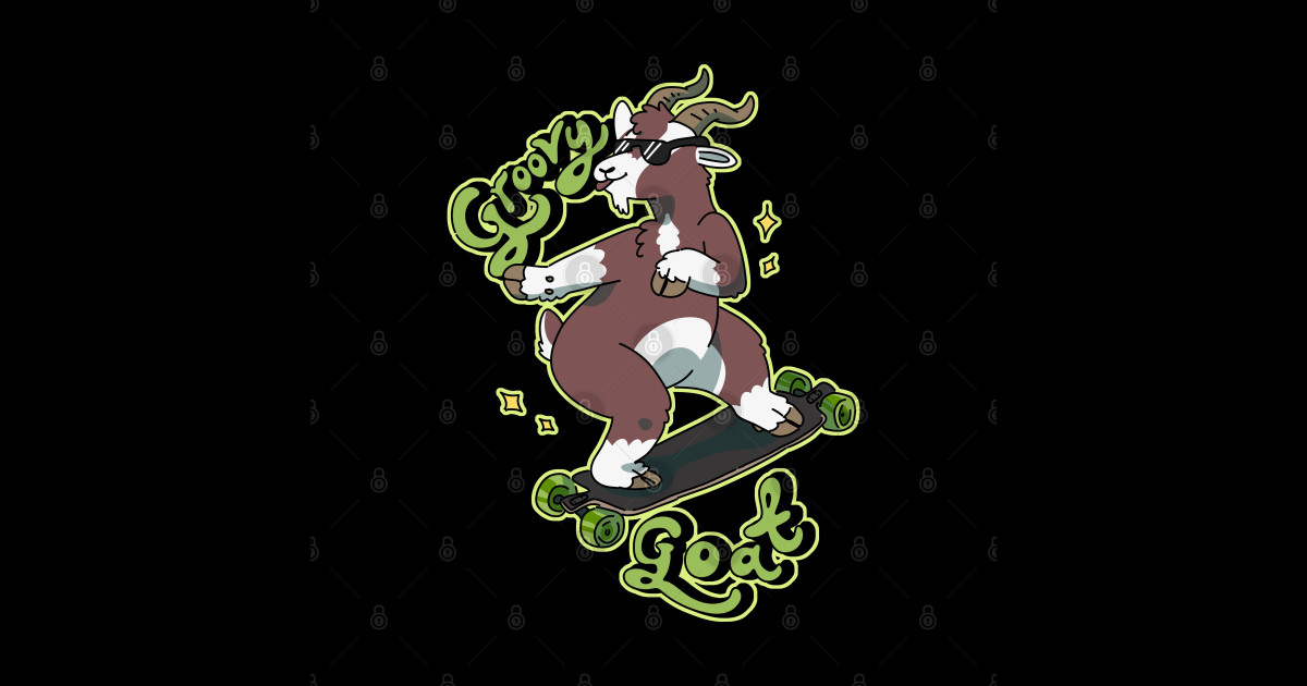 Groovy Goat - Goat - Sticker | TeePublic