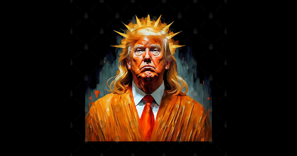 Donald Trump Orange Jesus Crowned - Donald Trump Orange Jesus Crowned ...