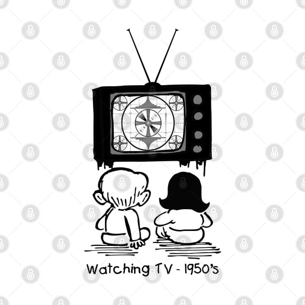 Watching the TV test pattern. 1950's - 1950s Tv Test Pattern - T-Shirt ...