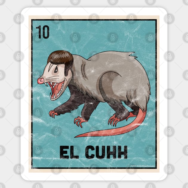El Cuhh Takuache Cuh Opossum Funny Mexican Playing Card Tee - Takuache ...