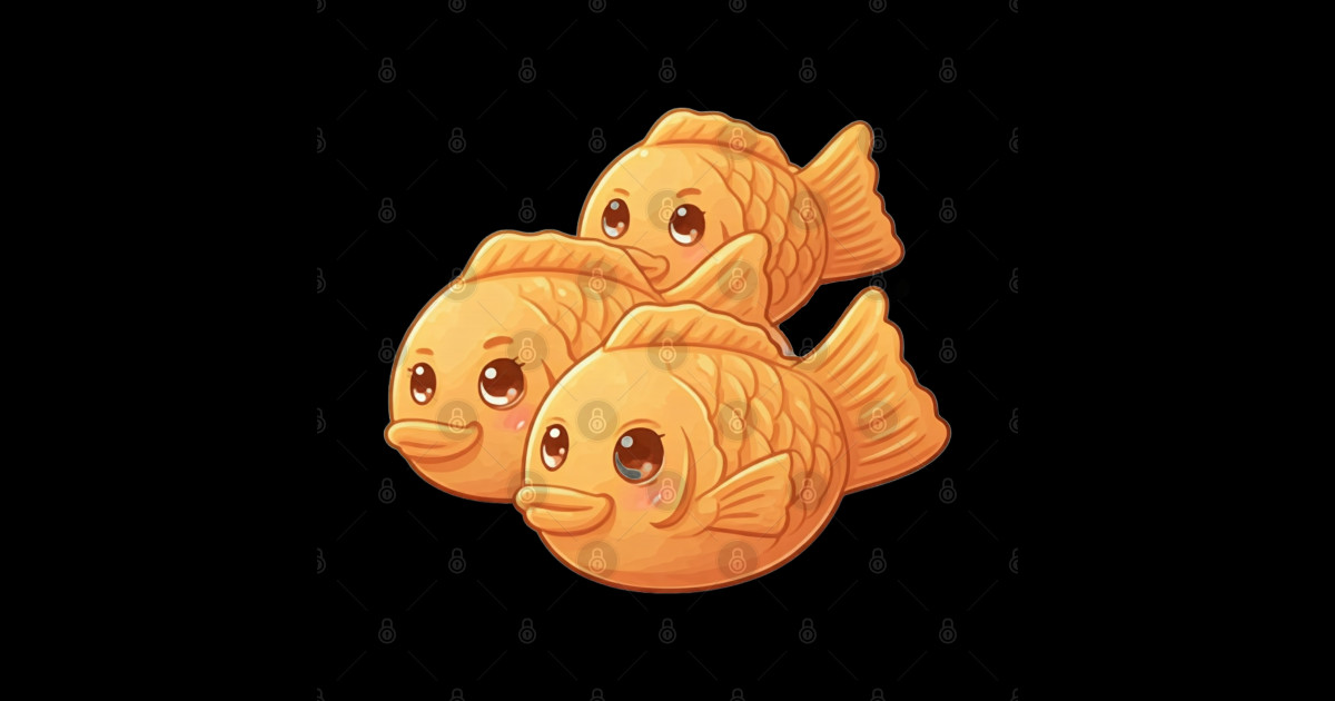 Kawaii Taiyaki Azuki - Taiyaki - Sticker | TeePublic