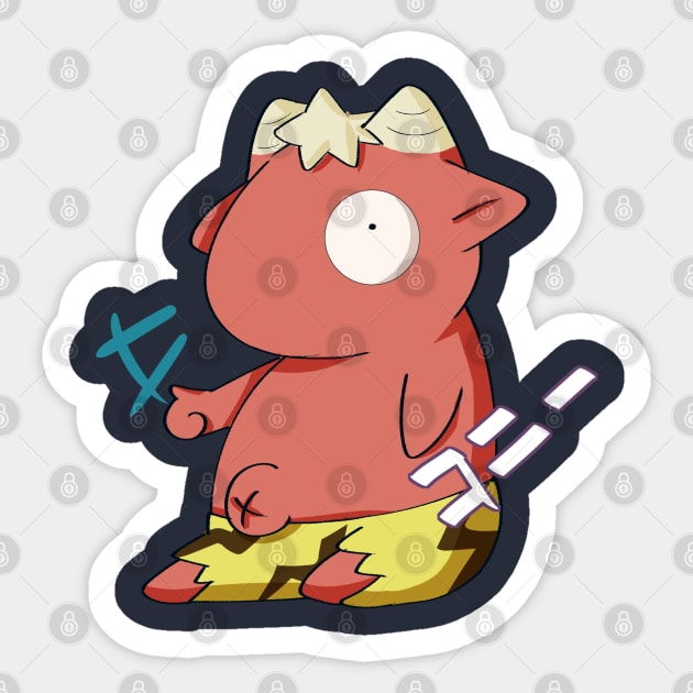 A BABY ONI - Anime And Manga - Sticker | TeePublic