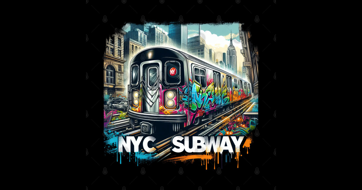 New York Subway NYC Subway Train grafitti - Nyc Subway - Sticker ...