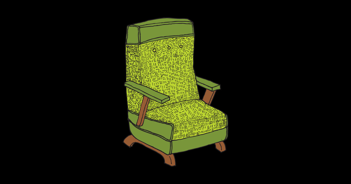 vintage rocking chair illustration in a whimsical and quirky sketchy ...