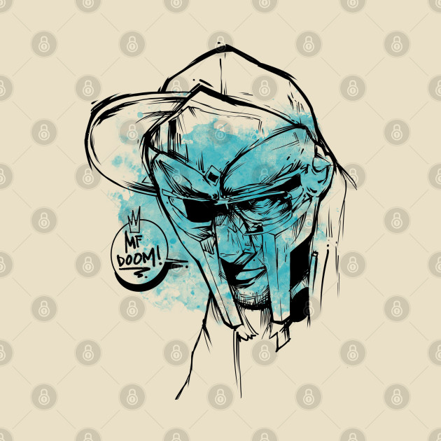 MF DOOM SKETCH Portrait - Mf Doom - T-Shirt | TeePublic