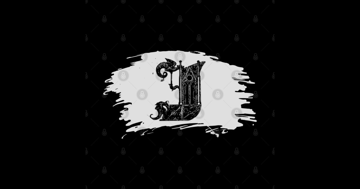Gothic letter J – Alphabet typography - Gothic Art - Sticker | TeePublic