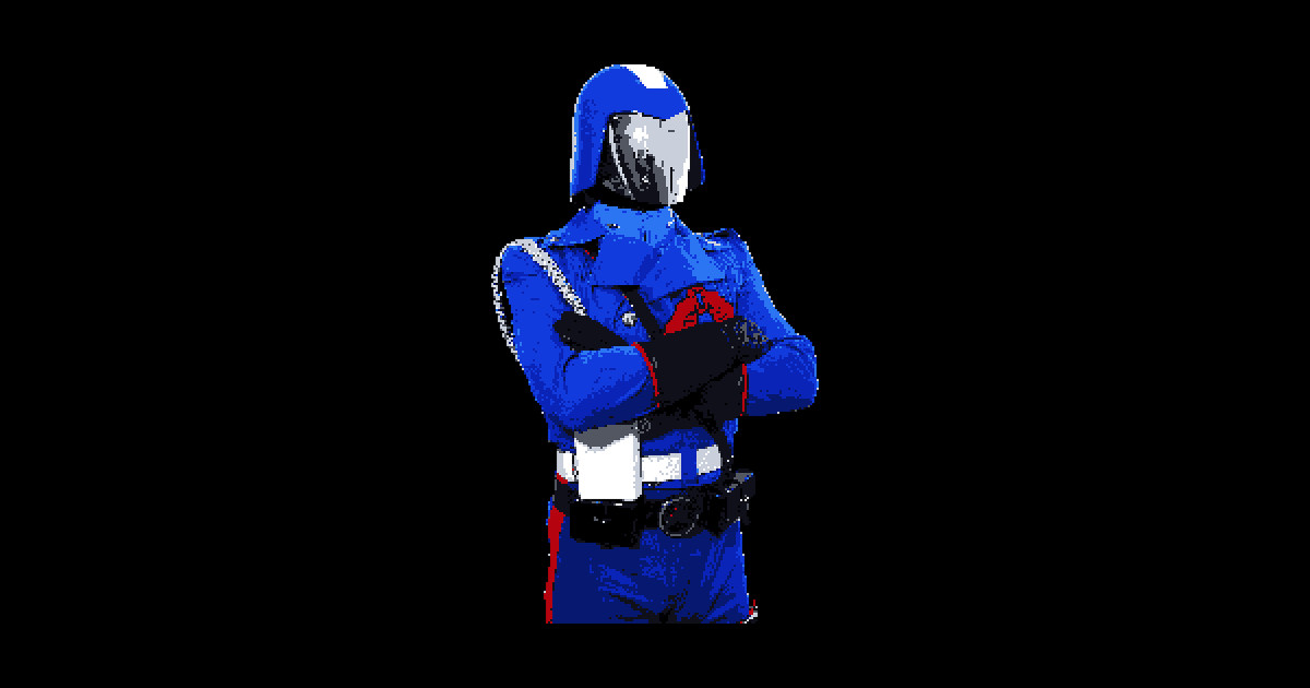8-Bit Cobra Commander - Cobra Commander - Sticker | TeePublic