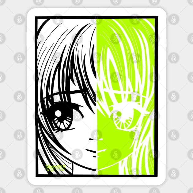 Lilo Lou (green) - Japanimation - Sticker | TeePublic