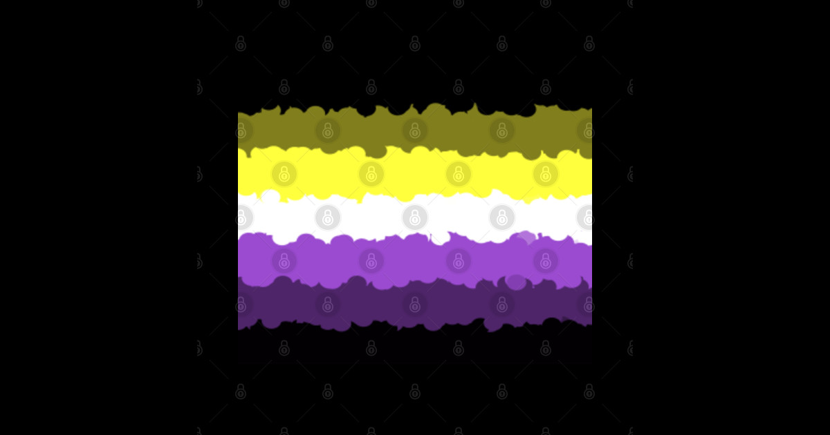 Nonbinary Pattern Colors Flag - Nonbinary - Sticker | TeePublic