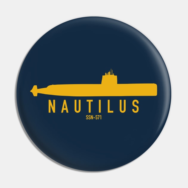 USS Nautilus SSN-571 - Nautilus - Pin | TeePublic