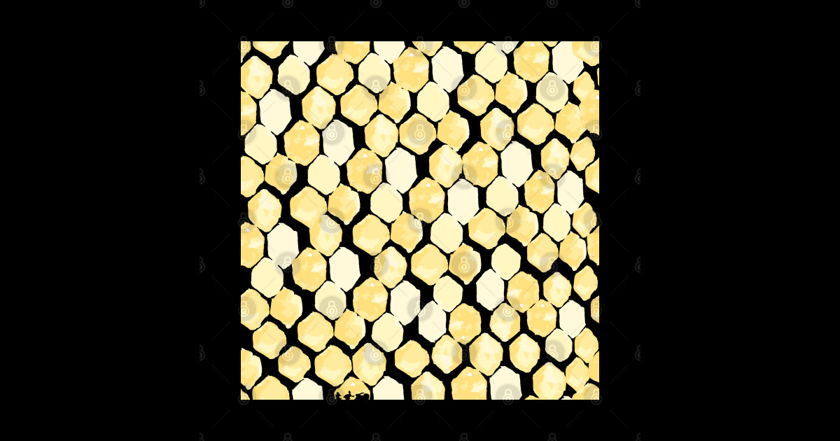 Watercolor Honeycomb | Pattern Design - Watercolor Honeycomb - Sticker ...