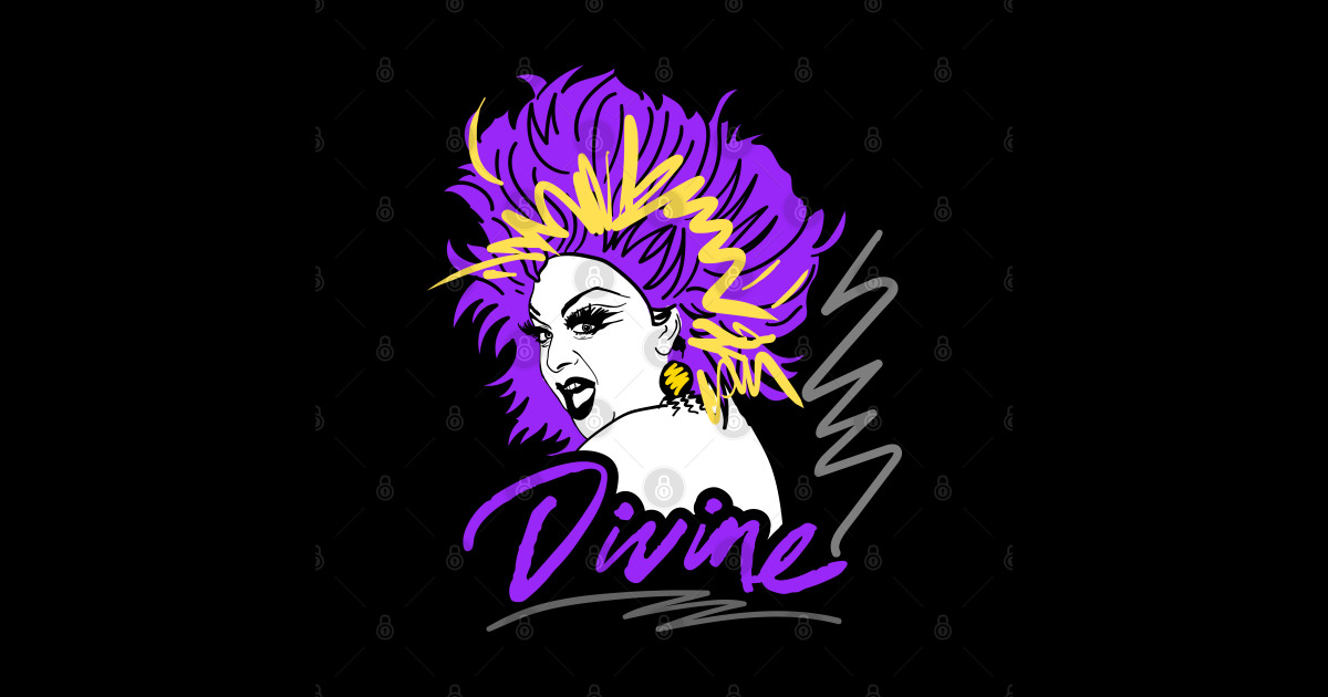 DIVINE 80S RETRO STYLE - Divine - Sticker | TeePublic