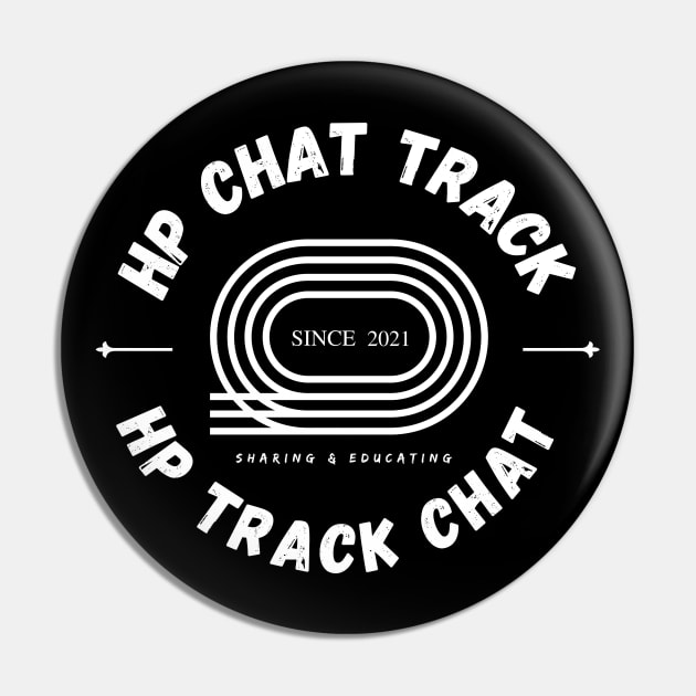 HP Chat Track and HP Track Chat white logo - Merchandise - Pin | TeePublic