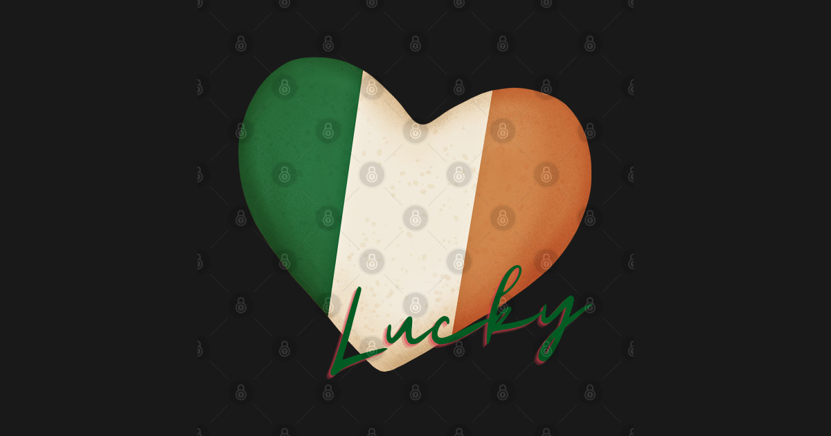 Lucky Irish Heart - Gritty Irish Flag Design - Gritty Irish Heart ...
