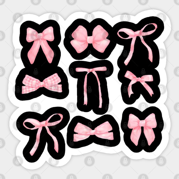 Pink Bows Collection - Pink Bows - Sticker | TeePublic