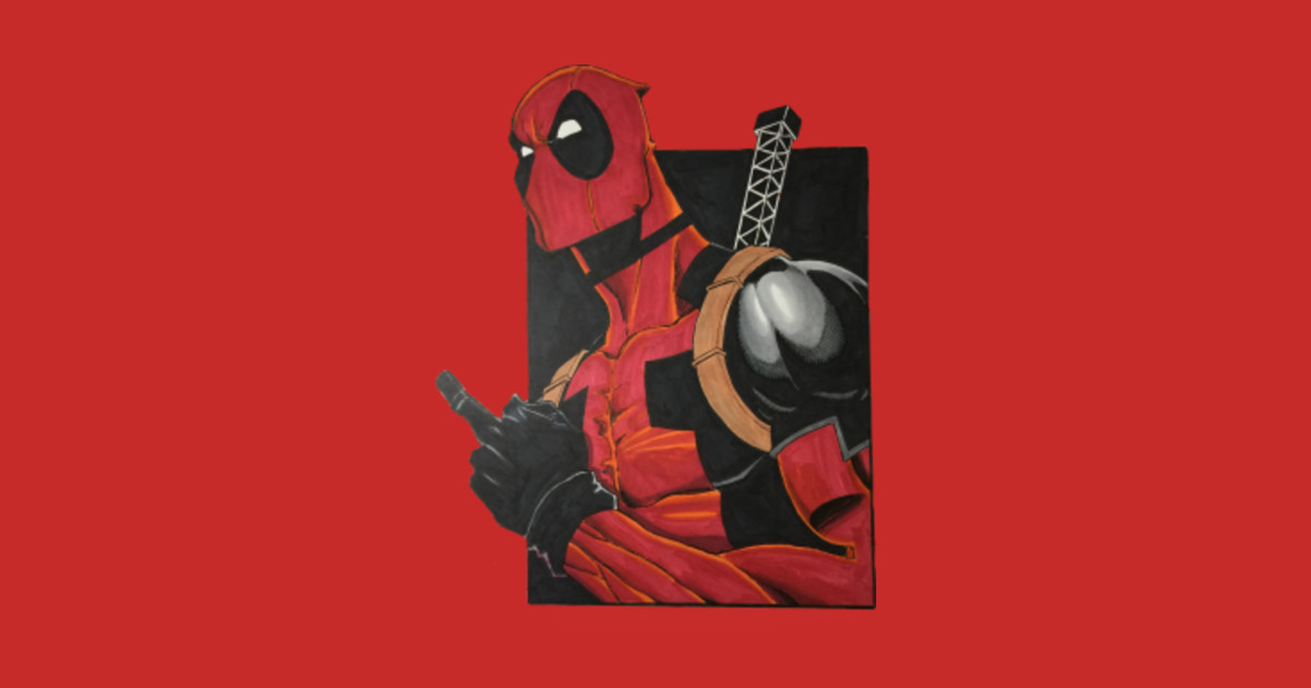 The Merc gives the finger - Deadpool - T-Shirt | TeePublic