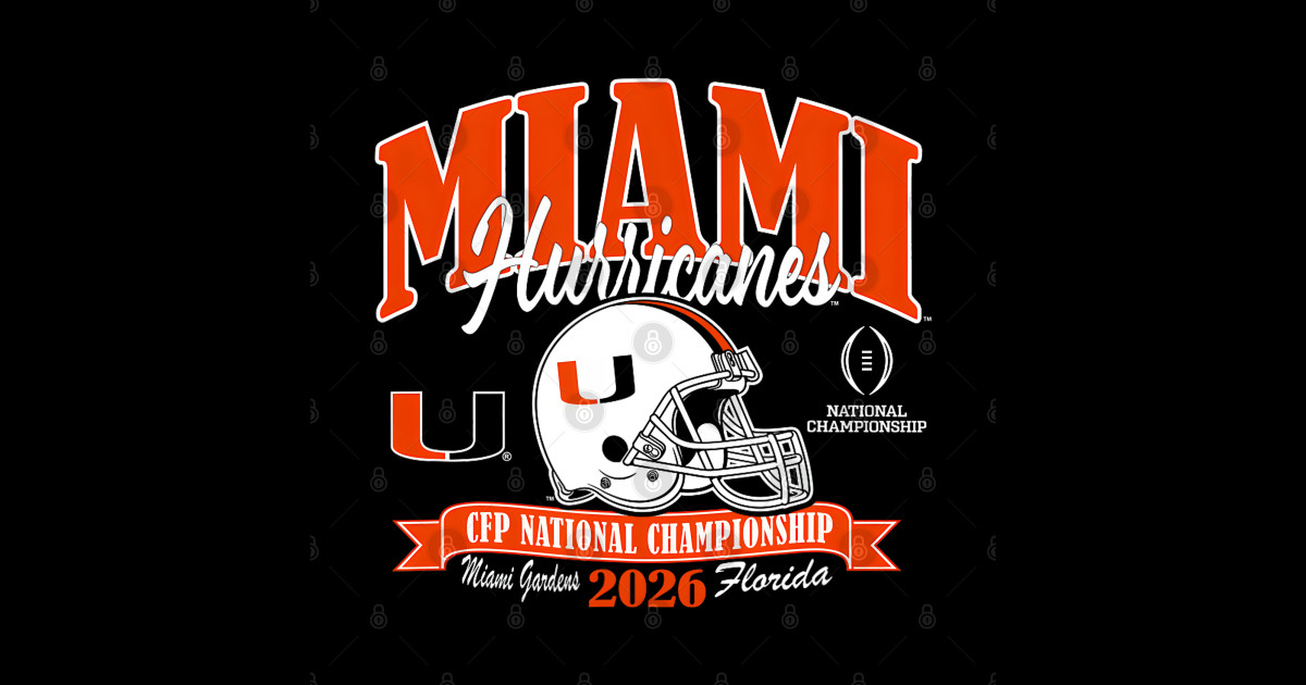 Miami Hurricanes National Championship Cfp 2026 Helmet Green - Miami ...
