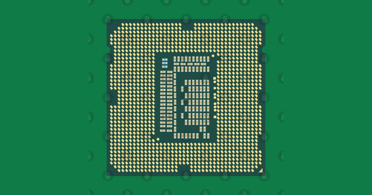 Intel Core CPU Processor Bottom - Cpu - T-Shirt | TeePublic