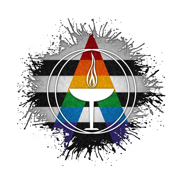 Paint Splatter LGBT Ally Pride Flag Unitarian Universalism Symbol ...