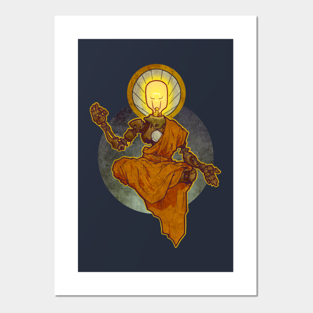 Mechanical Monk of Enlightenment - Monk - Posters and Art Prints ...