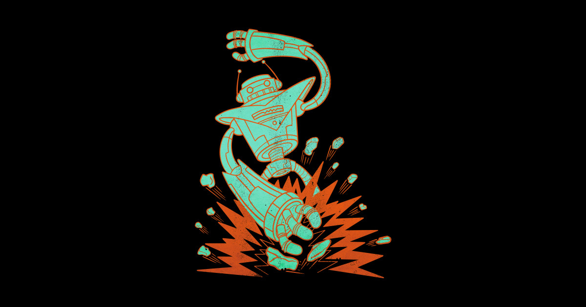 Giant Robot INVASION! REDUX - Robot - Sticker | TeePublic