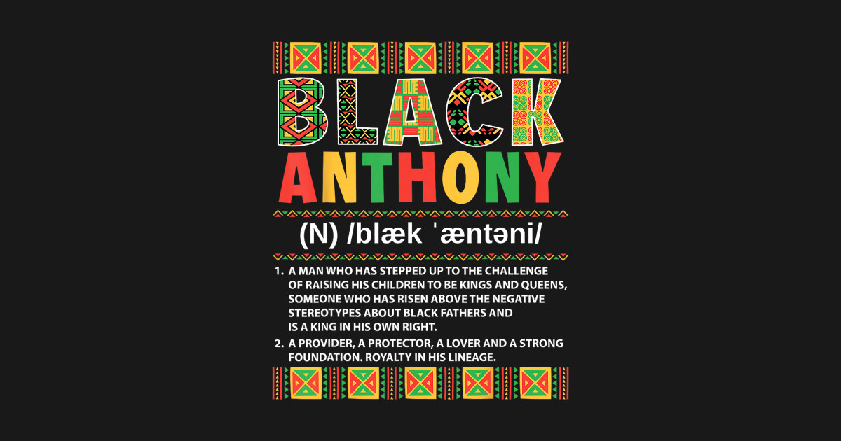 Black Anthony Definition Cultural Strength And Leadership Design ...