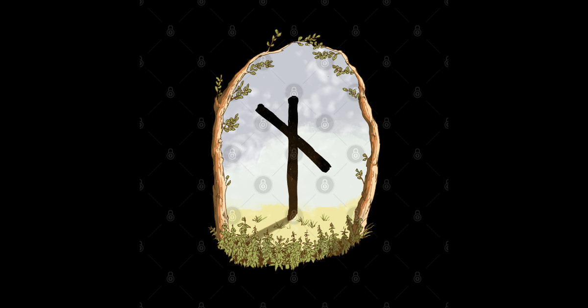 rune naudiz - magical symbol - Naudiz - Sticker | TeePublic