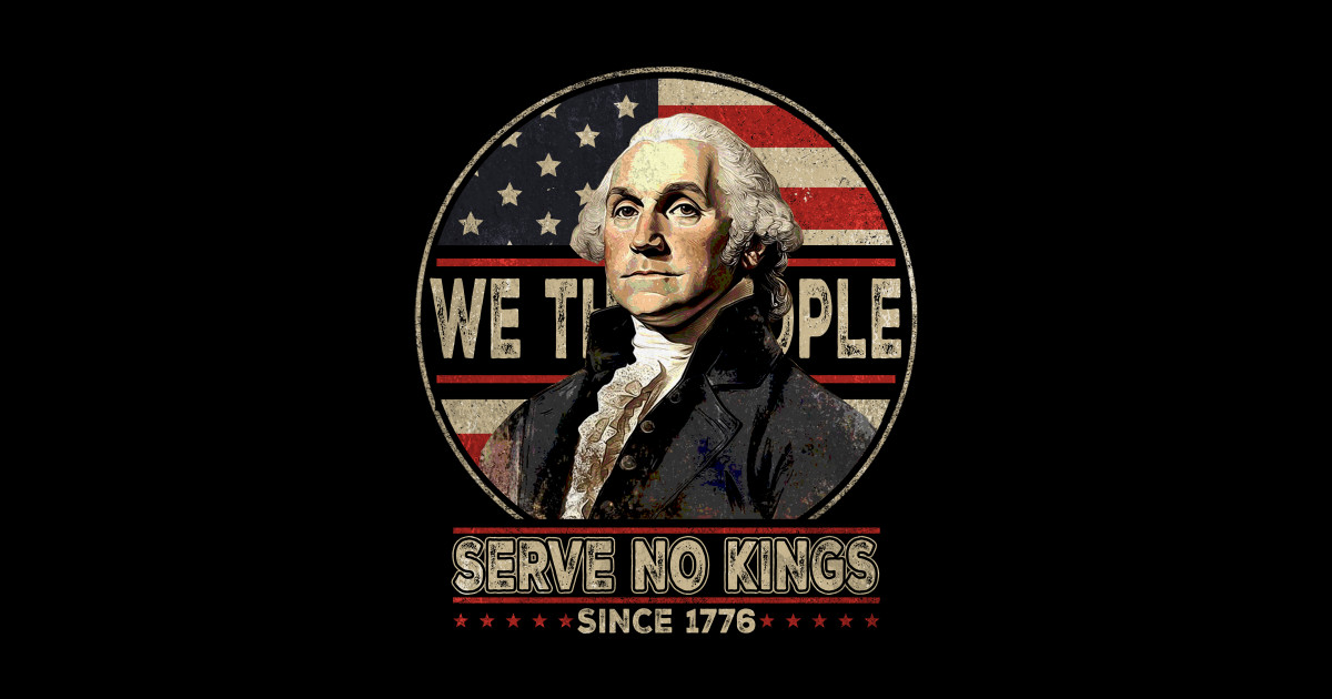 serve no kings since 1776 cricle style vintage usa flag - Serve No ...