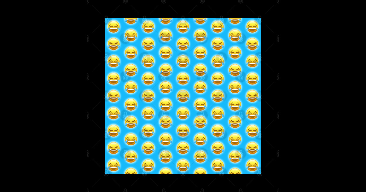 Face With Tears of Joy Emoji Pattern | Pop Art - Emoji - Sticker ...