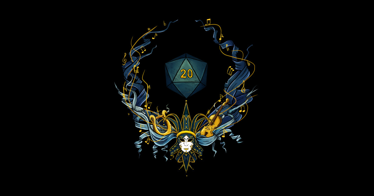 DnD bard symbol - blue - Dnd - Sticker | TeePublic