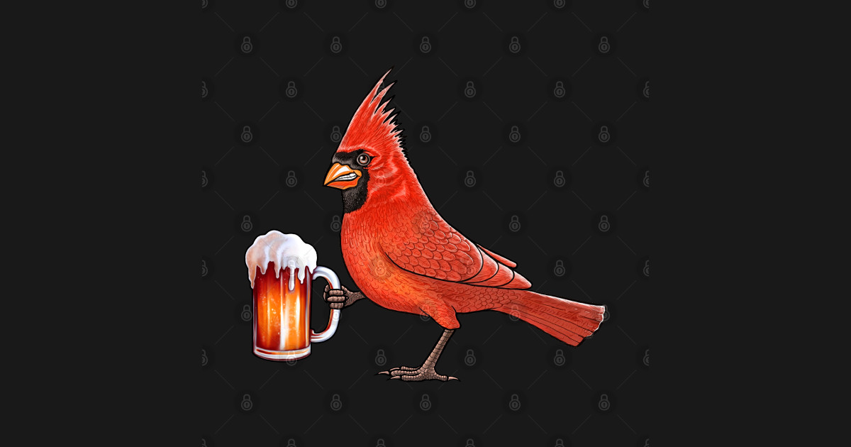 Red Cardinal Beer - Red Cardinal Red Cardinal Lover Bird - T-Shirt ...