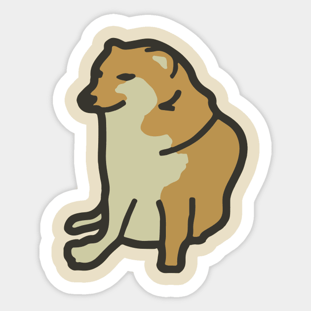 Cheems - Cheems Amxiety Meme Vector Shiba Dog - Sticker | TeePublic