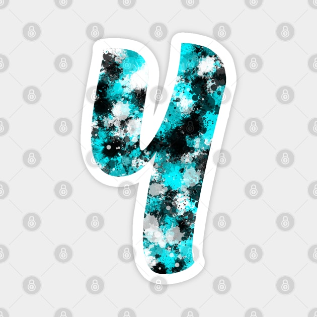 Paint Splash Letter Y - Letter Y - Magnet | TeePublic