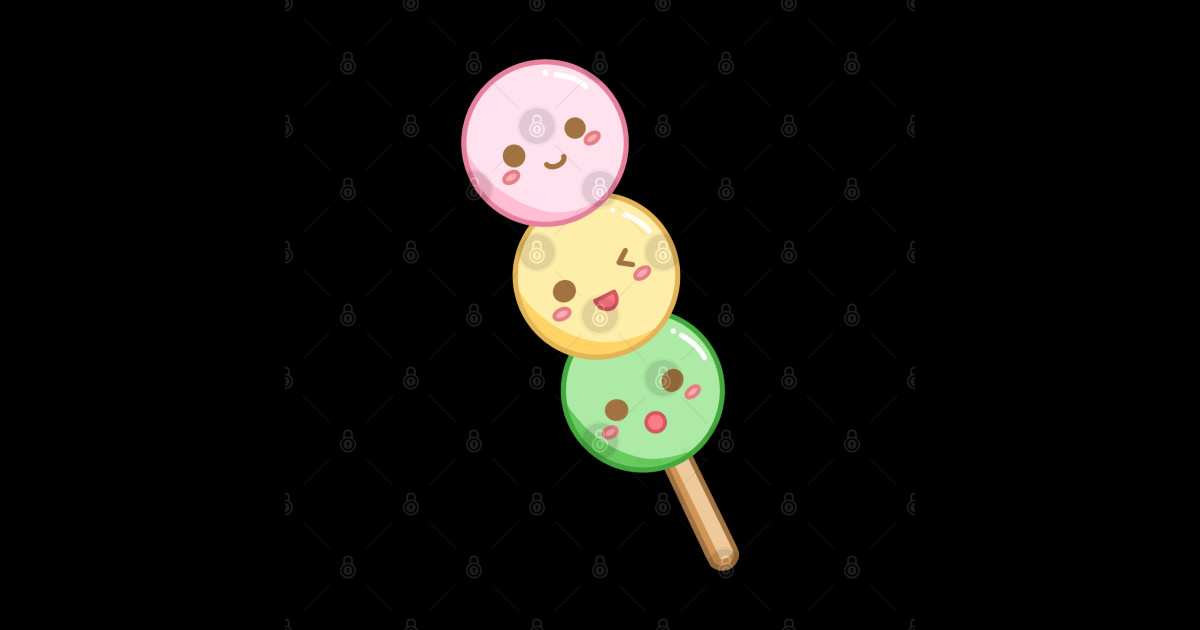 Kawaii Dango - Kawaii Food - Sticker | TeePublic