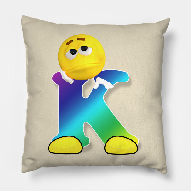 Letter K Alphabet Smiley Monogram Face Emoji Shirt for Men Women Kids ...