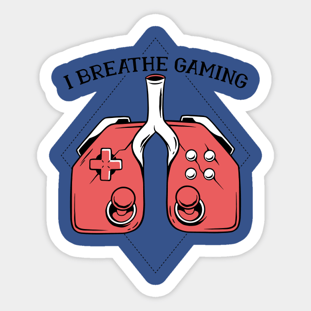 Funny Gamer Gift 'Controller Lungs' Video Gaming Merch Design - Funny ...